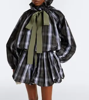 PATOU Bow-detail Checked Top