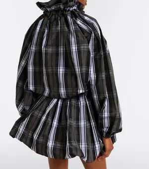 PATOU Bow-detail Checked Top