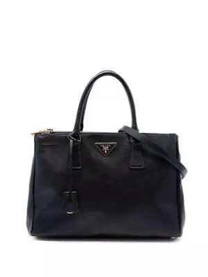 Prada 2010-2026 Medium Saffiano Lux Galleria Double Zip Satchel