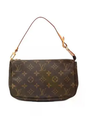 LOUIS VUITTON 2000 Monogram Pochette Accessoires Shoulder Bag - Brown