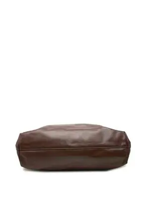 Prada Soft Calf Open Convertible Tote Satchel - Brown