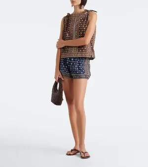 DÔEN Amalia Printed Cotton Top
