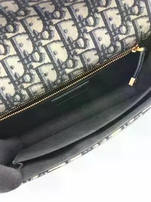 Dior Oblique Canvas 30 Montaigne Flap Crossbody Bag - Blue