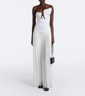 Christopher Esber Salacia Ruched Bustier Gown