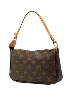 LOUIS VUITTON 2002 Monogram Pochette Accessoires Shoulder Bag - Brown