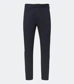 TOM FORD Slim Fit Cotton Pants - Blue