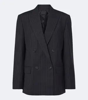 NILI LOTAN Leston Pinstriped Wool Blazer