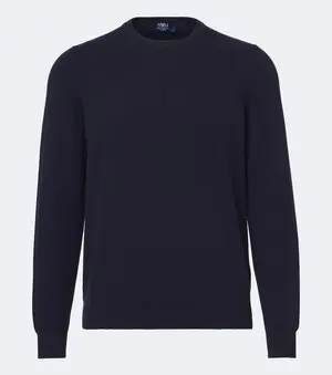 Fedeli 100% Cashmere Crew Neck Sweater - Blue