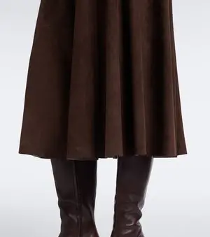 ARMA Eleni Suede Midi Skirt