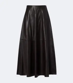 ARMA Eleni Suede Midi Skirt - Brown