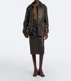 ARMA Leather Pencil Skirt