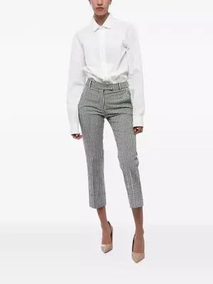 QL2 QUELLEDUE Gingham Turn-up Trousers