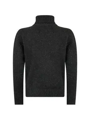 MOORER Roll-neck Flecked Sweater