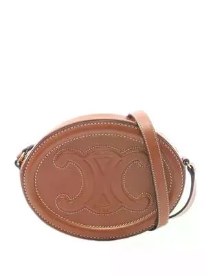 Celine Small Calfskin Cuir Triomphe Oval Crossbody Bag - Brown