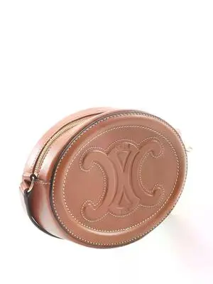 Celine Small Calfskin Cuir Triomphe Oval Crossbody Bag - Brown