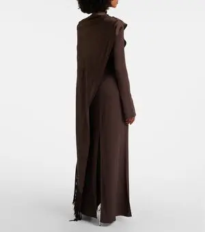 TALLER MARMO Mounia Cape Effect Gown - Brown