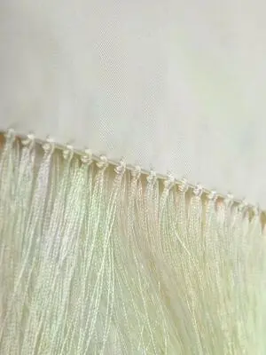 DELL'OGLIO Fringed Satin Scarf