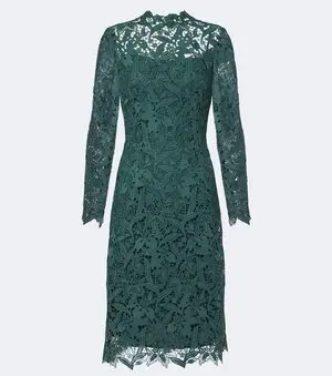Monique Lhuillier Lace Mini Dress - Green