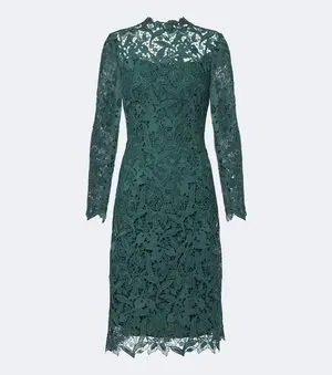 Monique Lhuillier Lace Minidress - Green