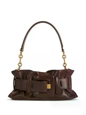 Balmain Anthem Mini Bag In Smooth Leather - Brown