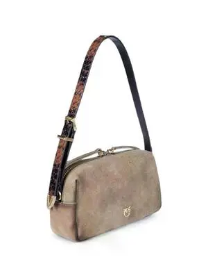 Pinko Trittico Shoulder Bag - Neutrals