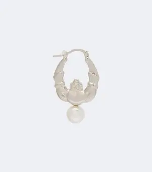 Simone Rocha Faux Pearl Hoop Earrings