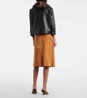Chloé Suede Midi Skirt