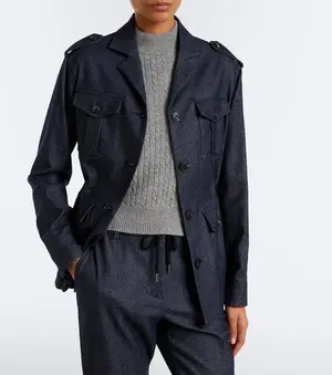 Eleventy Wool, Cotton, And Cashmere-blend Jacket