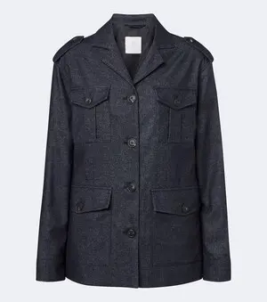 Eleventy Wool, Cotton, And Cashmere Blend Jacket - Blue