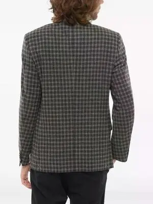 Corneliani Nino Danieli Checked Single-breasted Wool Blazer