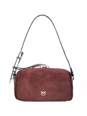 Pinko Pinko Trittico Suede Shoulder Bag Brown