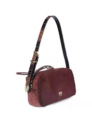 Pinko Trittico Suede Shoulder Bag - Brown