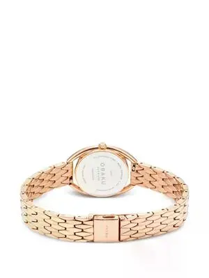 OBAKU Juvel 29mm Watch With Rose Gold-tone Stainless Steel Case And Diamond Marker