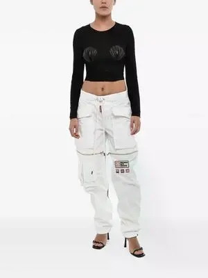 Dsquared2 Shell-embellished Long-sleeve T-shirt - Black