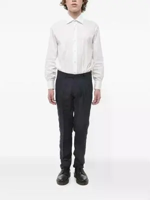 Corneliani Pleated Linen Trousers