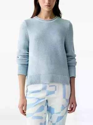 Barbour Fawley Ribbed-knit Cotton Sweater - Blue