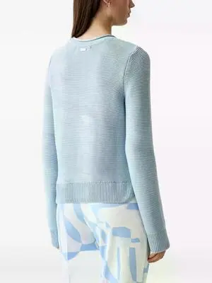 Barbour Fawley Ribbed-knit Cotton Sweater - Blue