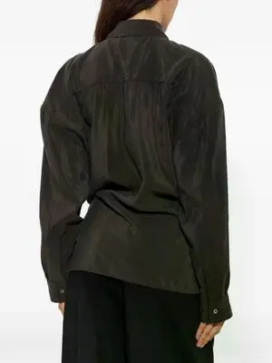 LEMAIRE Wrap-style Long-sleeve Shirt - Brown