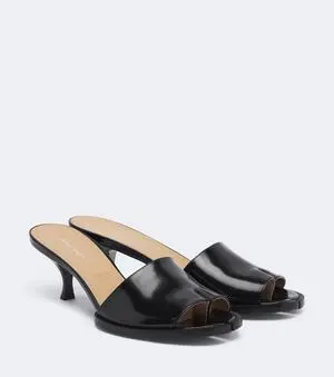 MAISON MARGIELA Leather Tabi Mules - Black