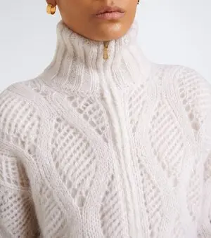 Eleventy Mohair And Silk Zip-up Cardigan