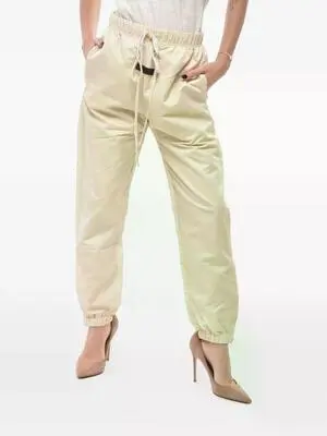 Fear Of God Logo-patch Drawstring-waist Tapered Trousers - Neutrals