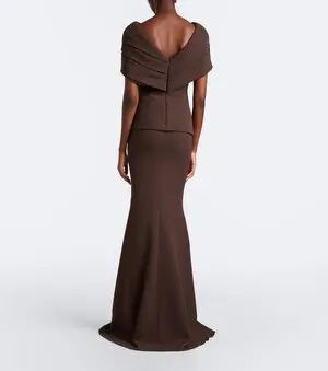 Safiyaa Loura Draped Peplum Gown