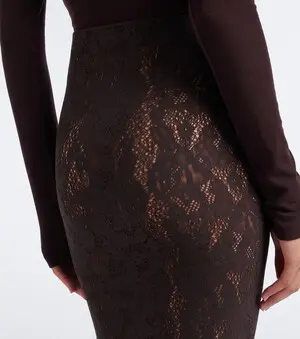 Wolford Infinite Sheer Lace Midi Skirt