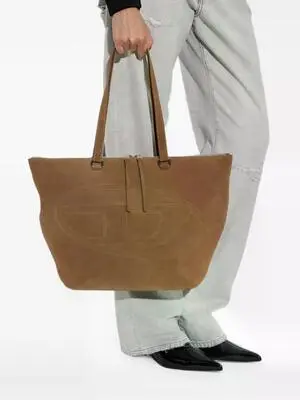 DIESEL® 1dr Dome Debossed-logo Tote Bag - Brown