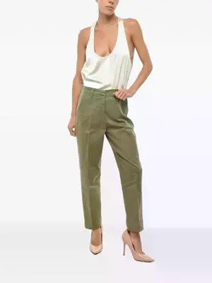True Royal High-waisted Trousers With Pressed Crease