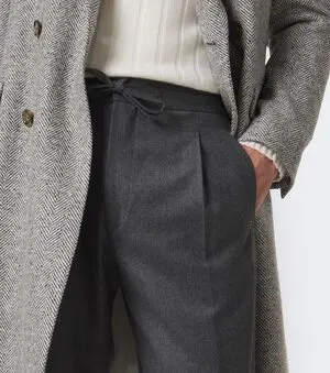 LARDINI Wool And Cashmere Slim Pants