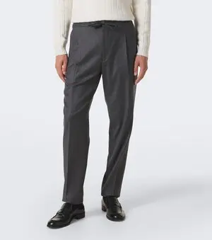 LARDINI Wool And Cashmere Slim Pants