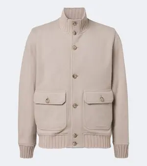 Fedeli Cashmere Bomber Jacket - Beige