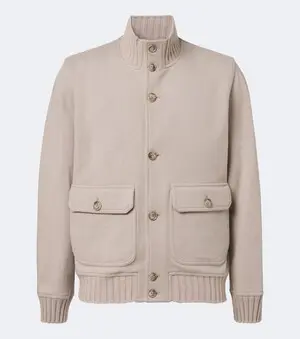 Fedeli Cashmere Bomber Jacket - Beige