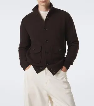 ALLUDE Wool And Cashmere Cardigan - Brown